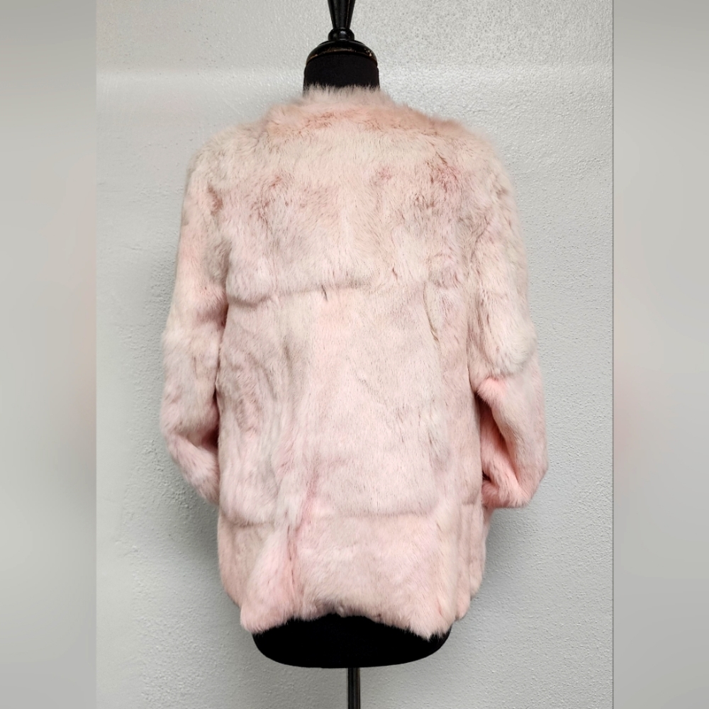 Light Pink Rabbit Fur Jacket - Gem